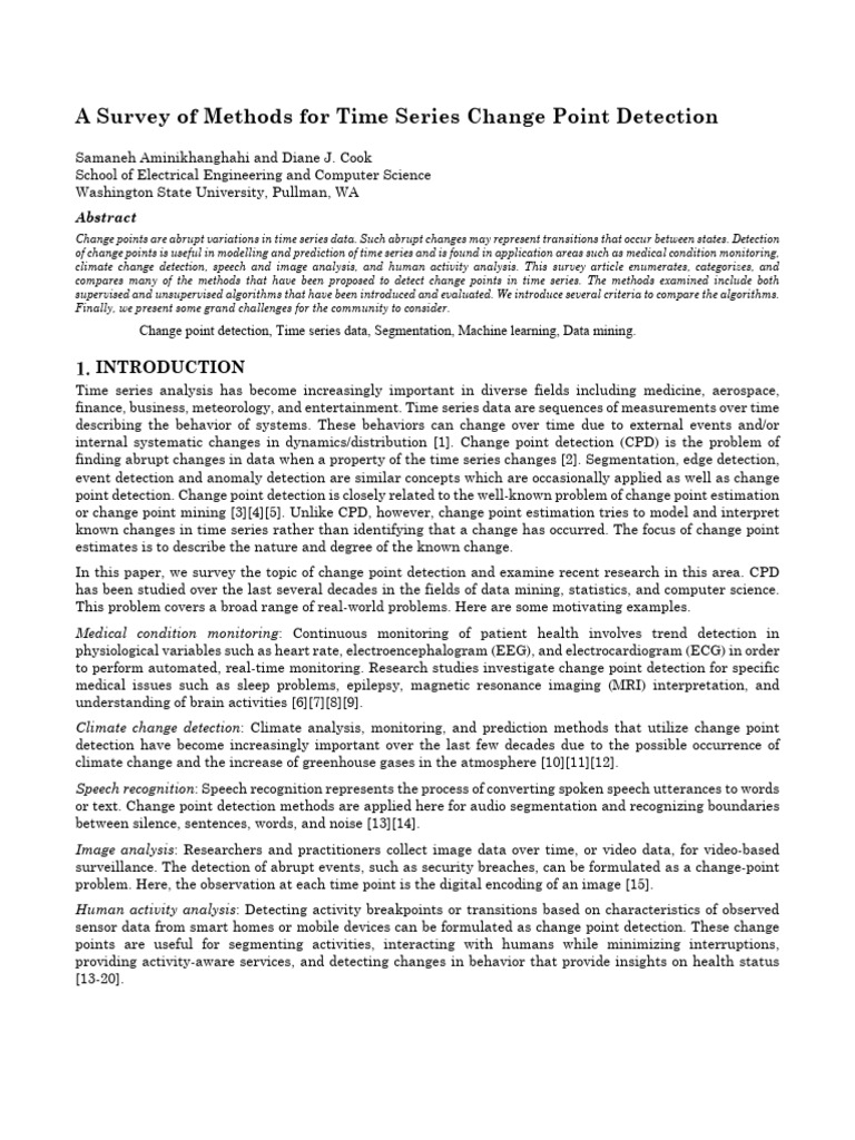 Change Point Detection | PDF