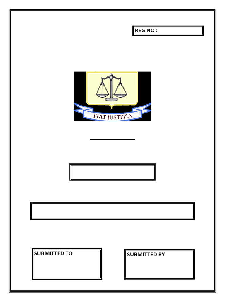 Assignment Front Page | PDF
