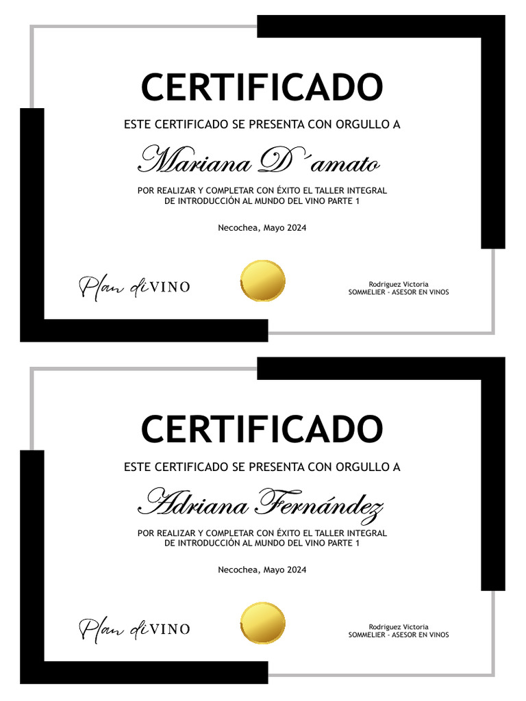 Certificado Plan Divino | PDF