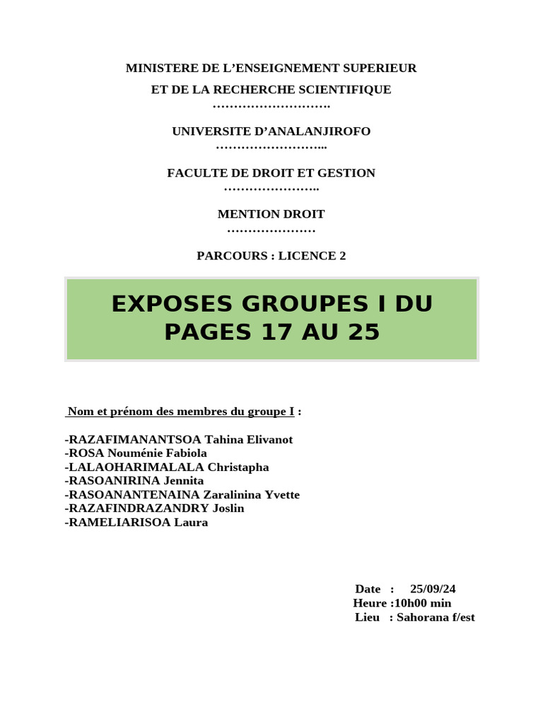 Exposé | PDF