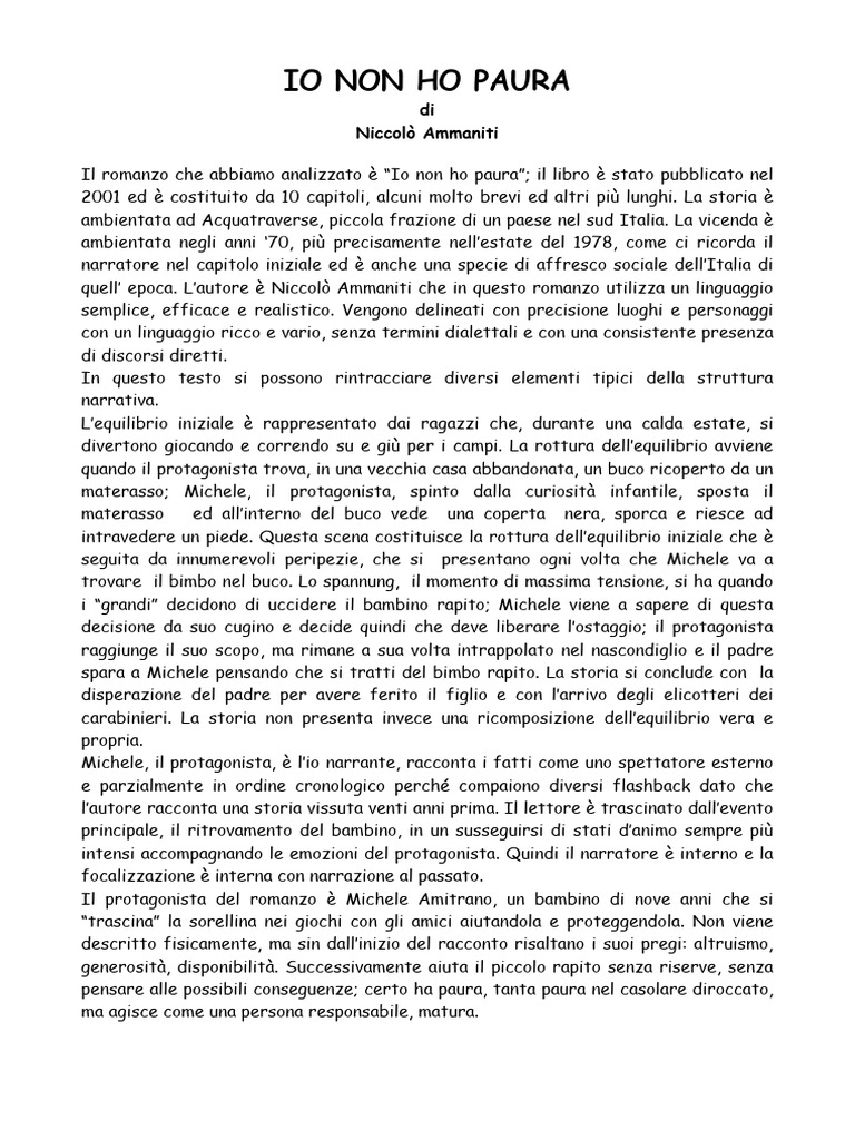 Io Non Ho Paura | PDF