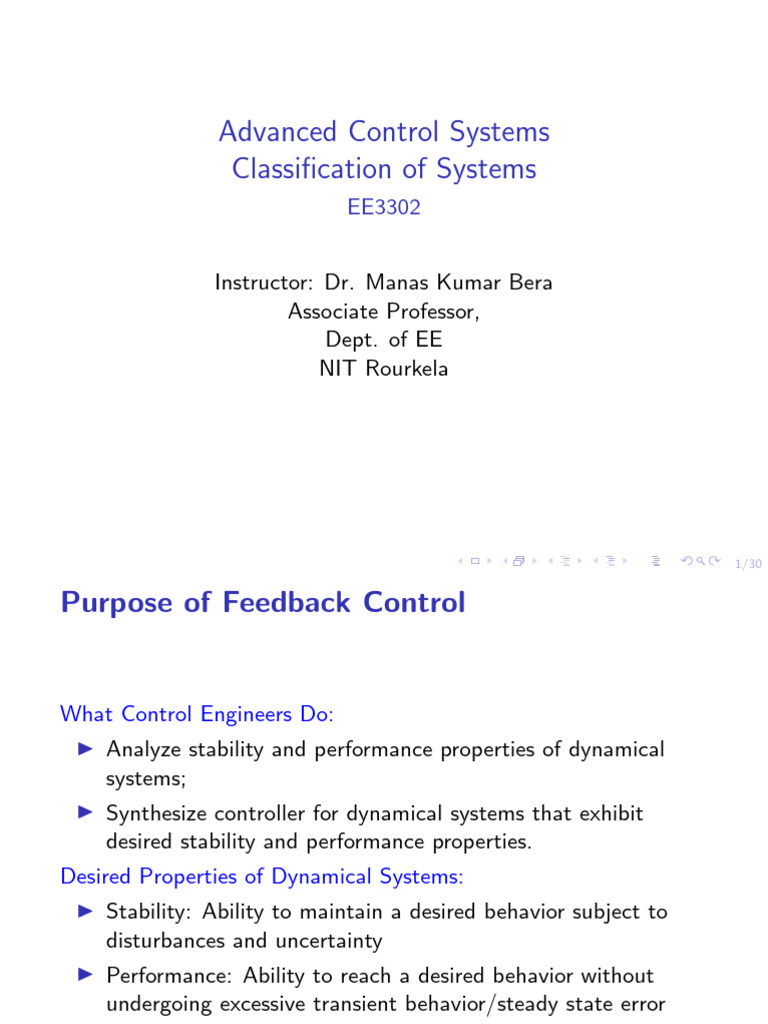 Lecture#2 - Classification of Systems | PDF