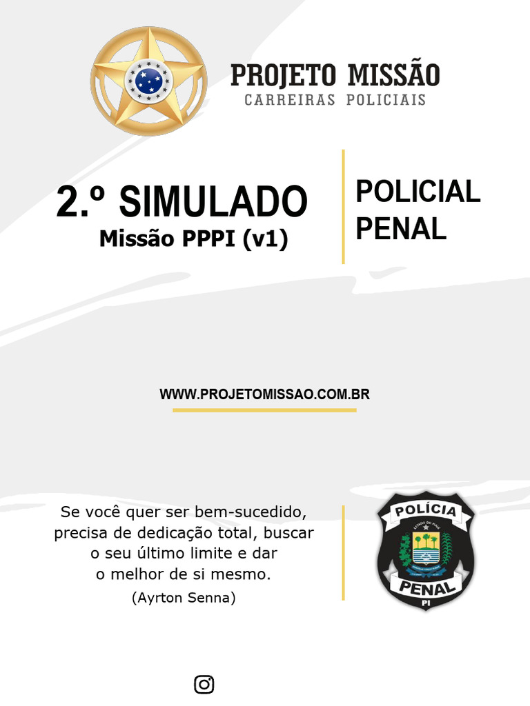 02-Simulado Missao Pppi V1 Policial Penal-1 | PDF