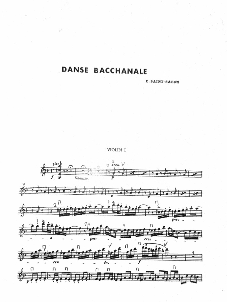 Saint-Saens, Danse Bacchanale - VLN I-1 | PDF