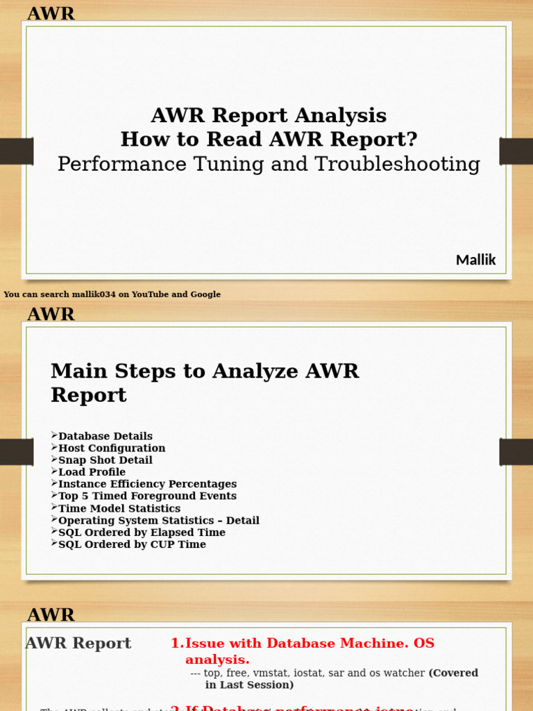 002.AWR Report Analysis - How To Read AWR Report | PDF