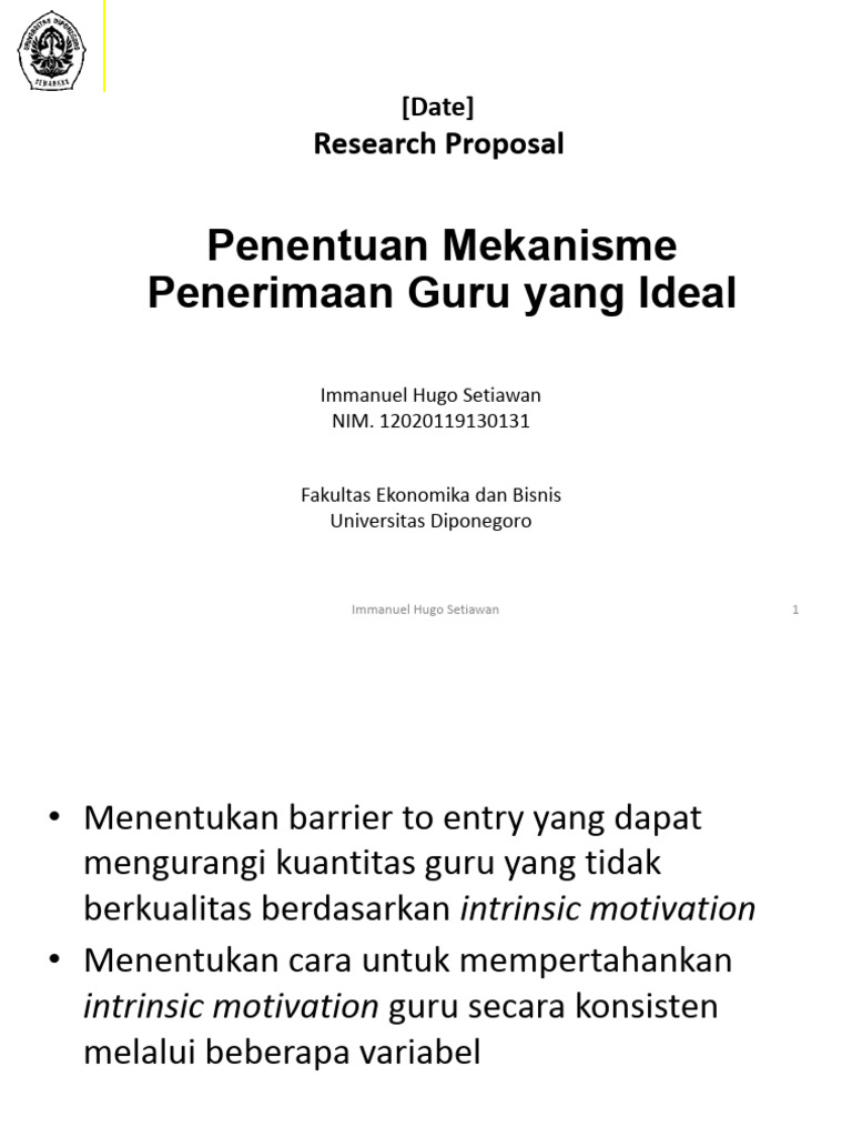 Metode Proposal Riset | PDF