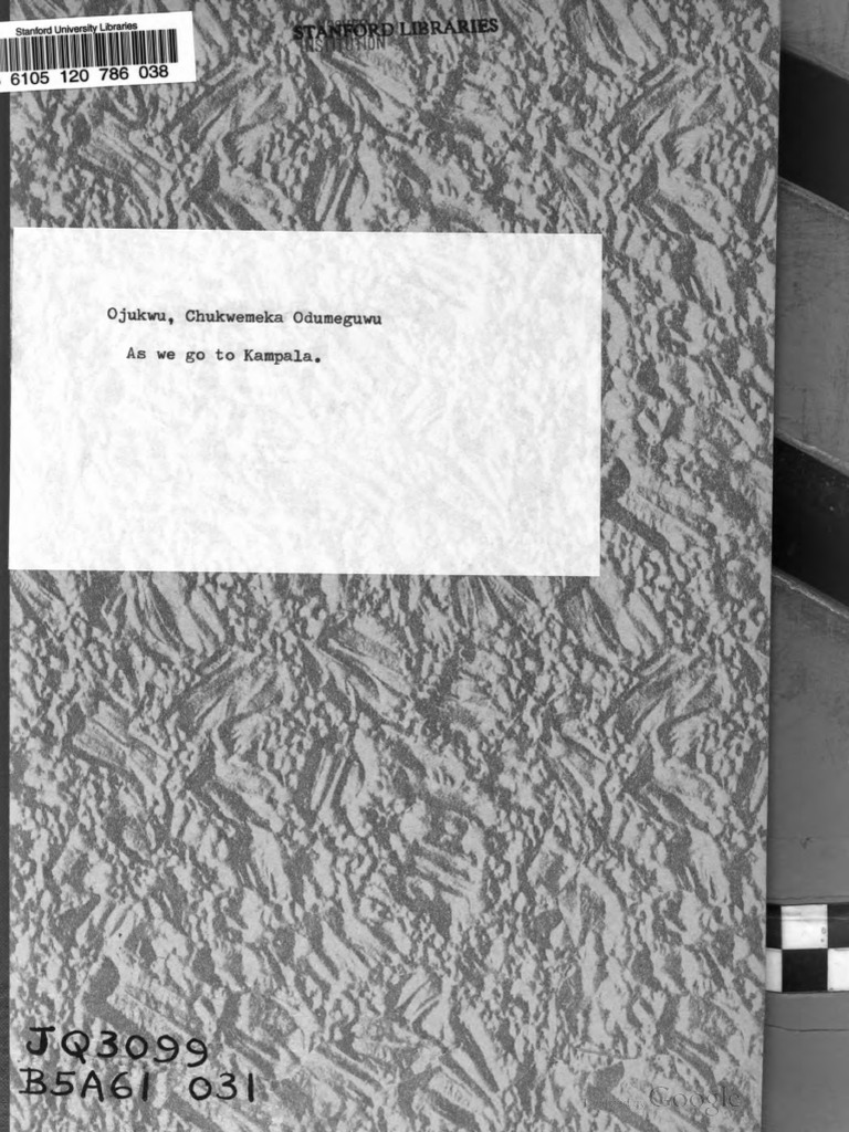 C. Odumegwu Ojukwu - As We Go To Kampala. Speeches by His Excellency Lt ...