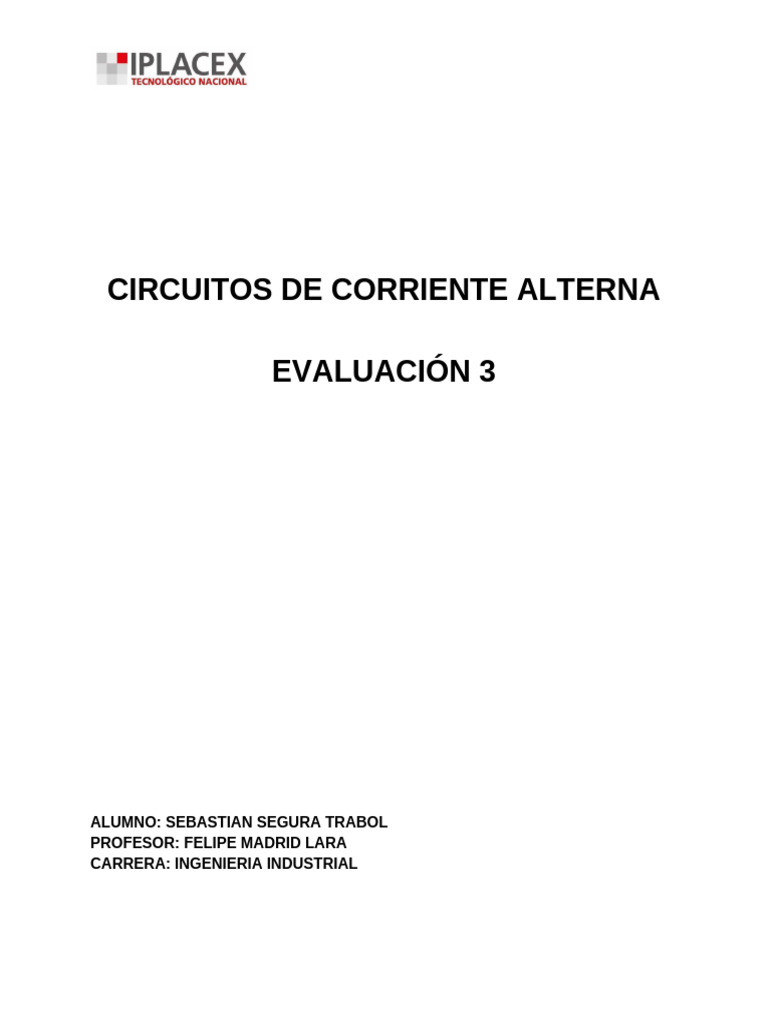 corriente alterna evaluacion 3 okok | PDF