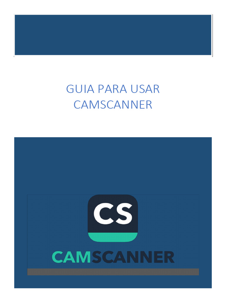 Guia para Usar Camscanner | PDF