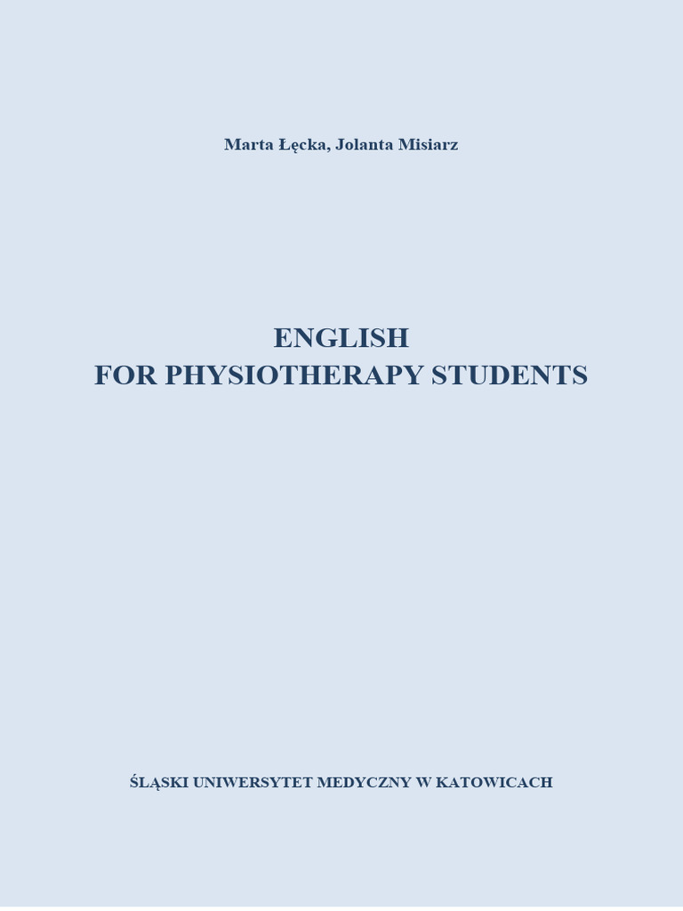 English For Physiotherapy Students | PDF | Muscle | Human Body