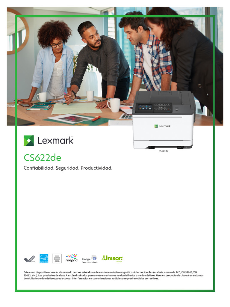 Ficha Técnica Lexmar CS622de | PDF