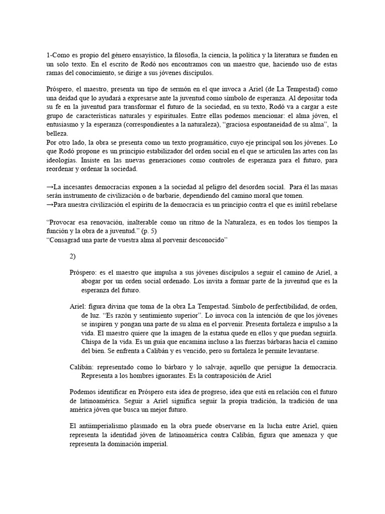 Ariel, Rodó | PDF