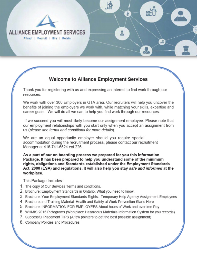 Worker Welcome Package 2017 | PDF