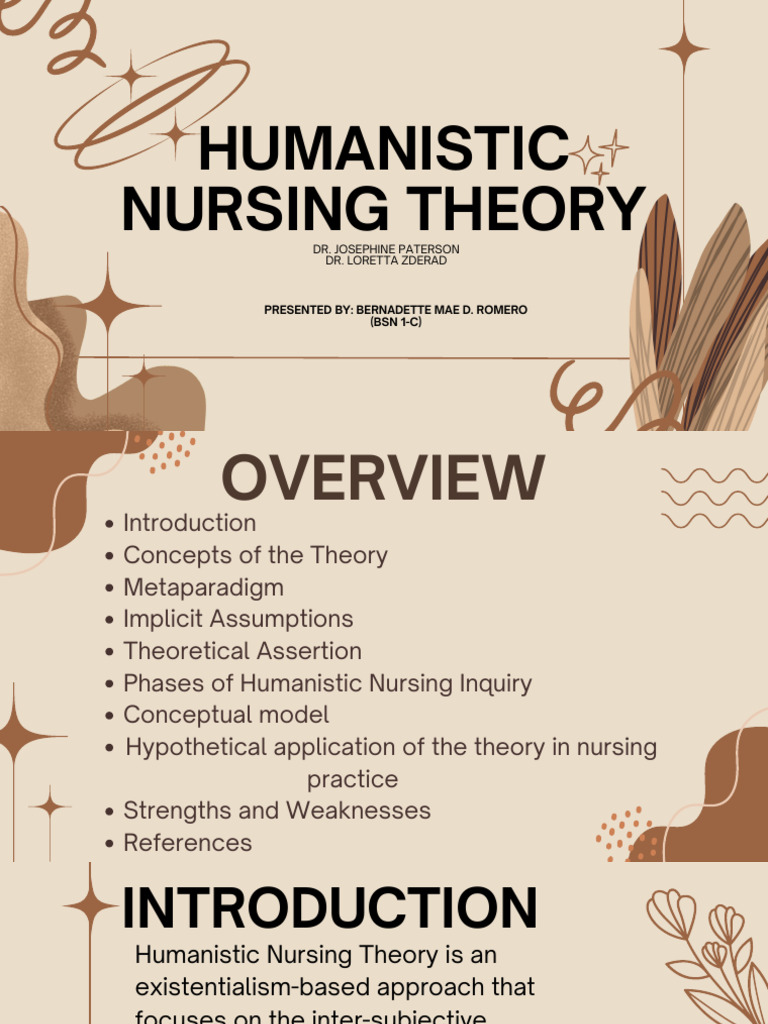 Humanistic Nursing Theory by Paterson Zderad | PDF | Nursing | Self-Improvement