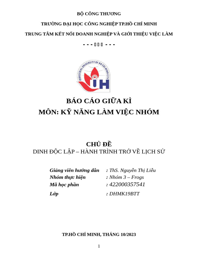 Báo Cáo Gi A Kì Môn KNLVN Nhóm 3 1 | PDF