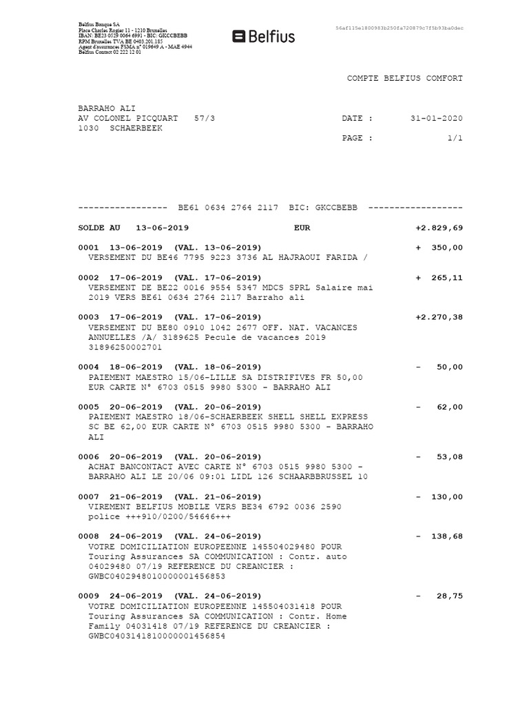 Extrait Bancaire | PDF