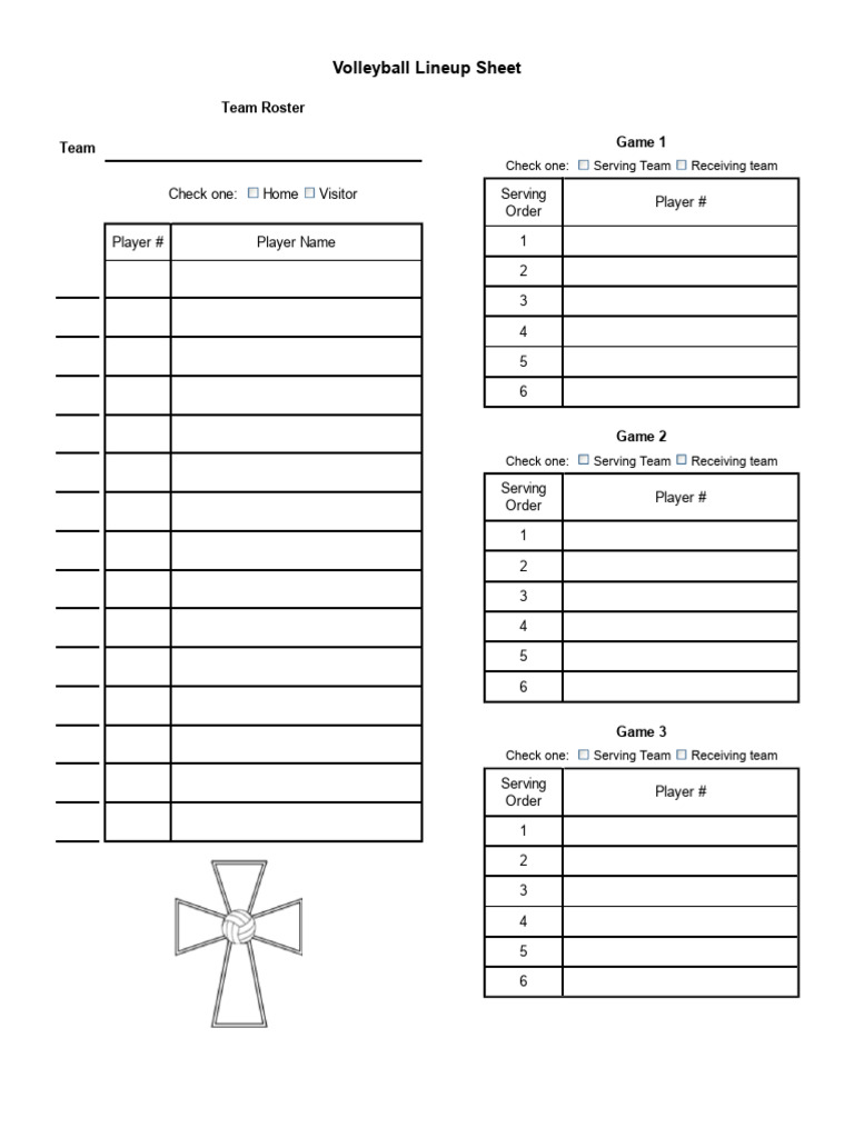 Blank Vball Roster Sheet | PDF