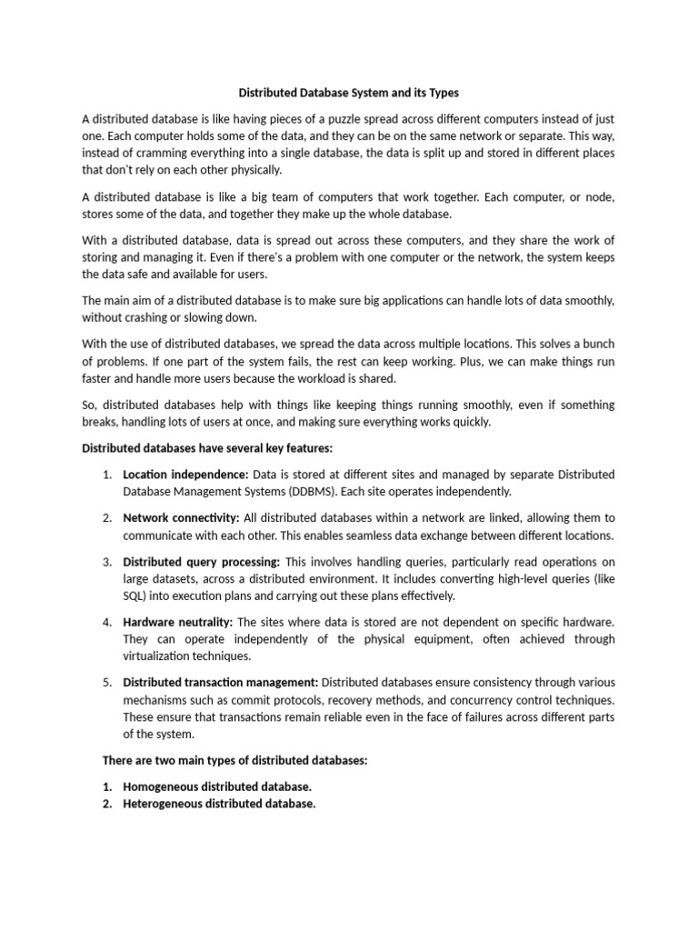 Distributed Database System | PDF