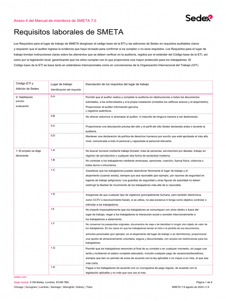 SMETA 7.0 Member Manual Annex 4 - The Workplace Requirements August ...
