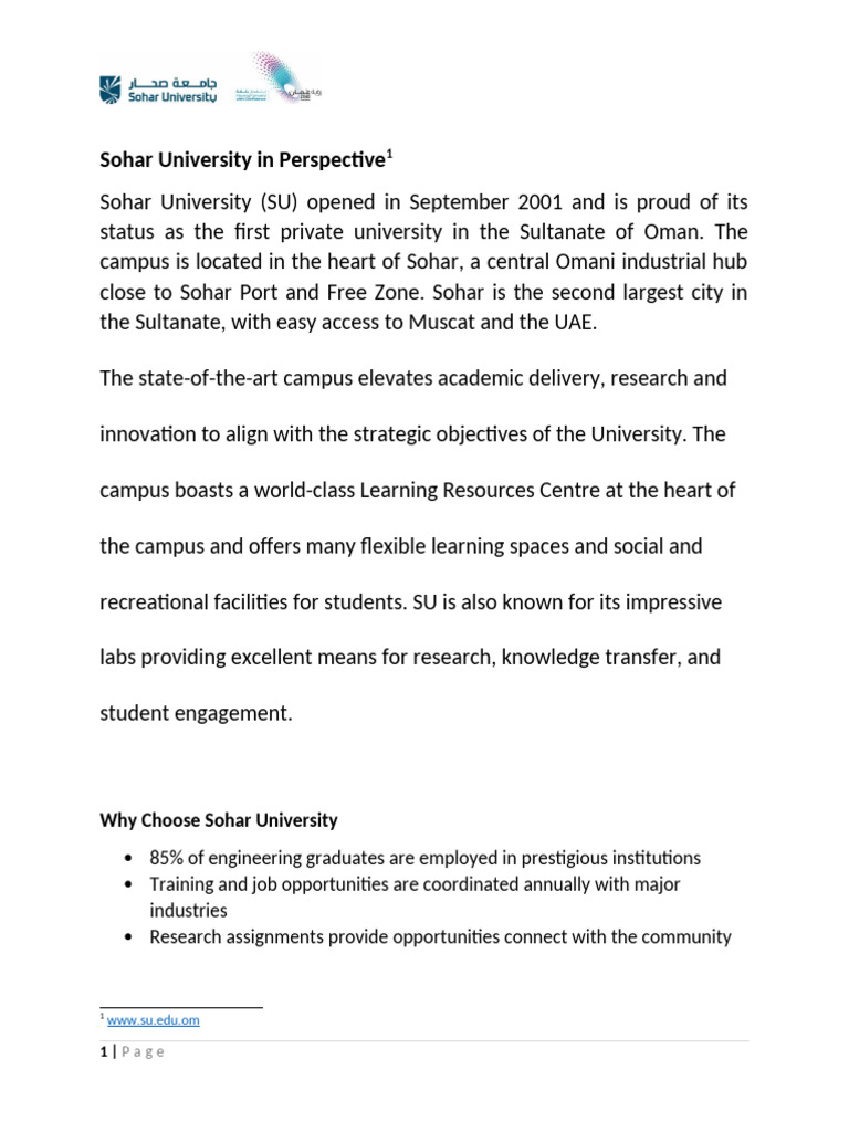 Sohar University | PDF