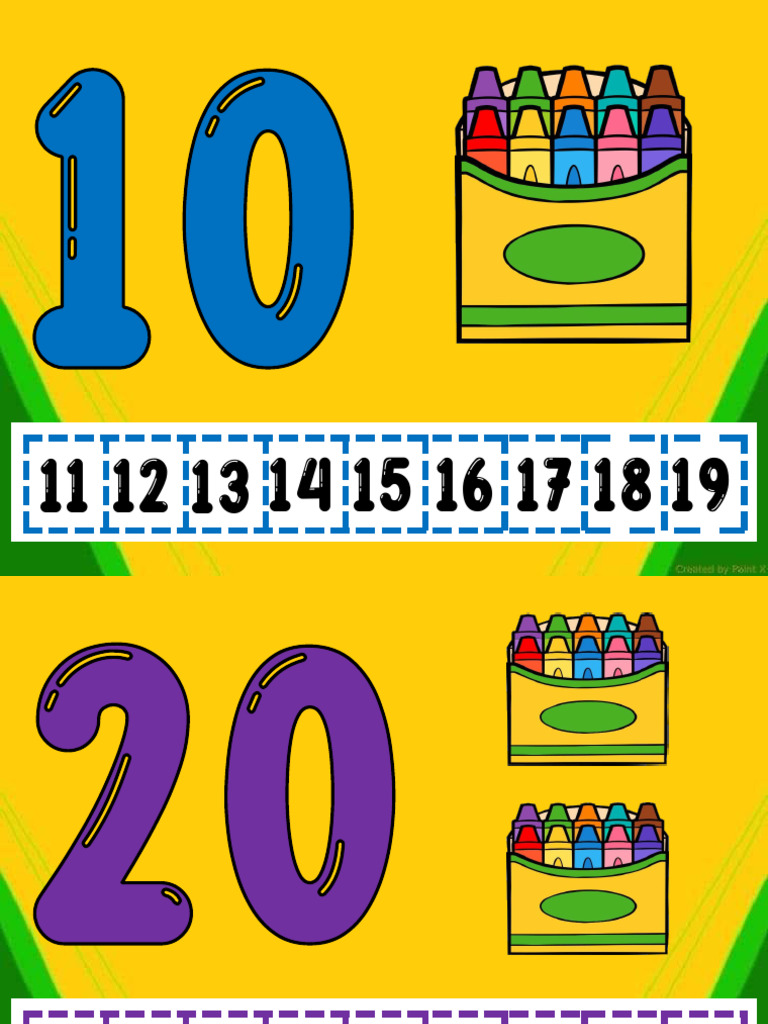 Familia de Numeros Crayola | PDF