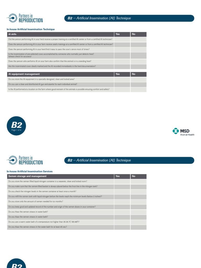 B2 Artificial-Insemination Technique | PDF