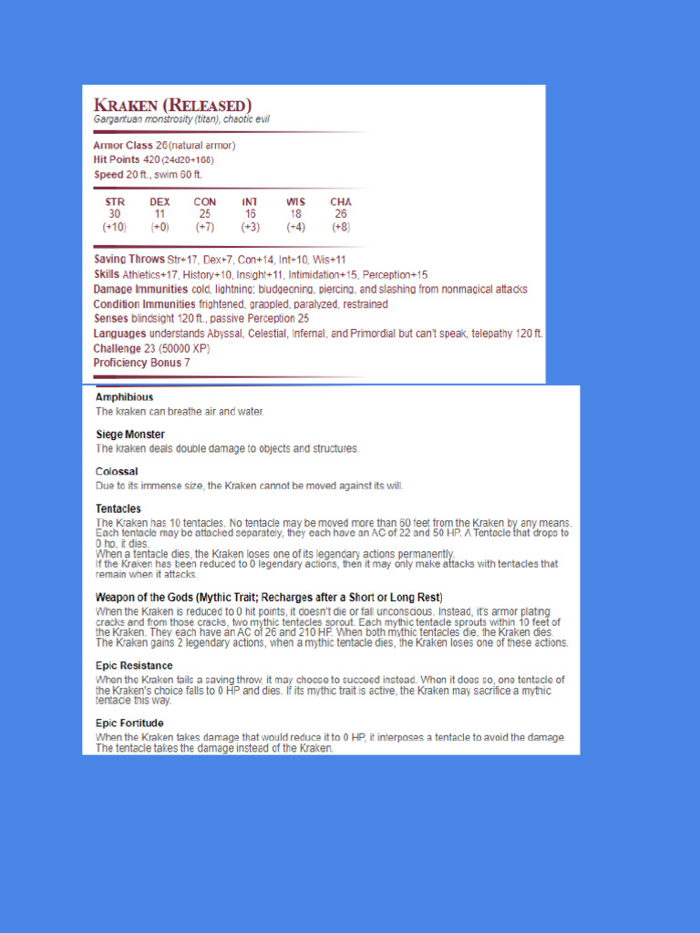 The Kraken (Released) | PDF