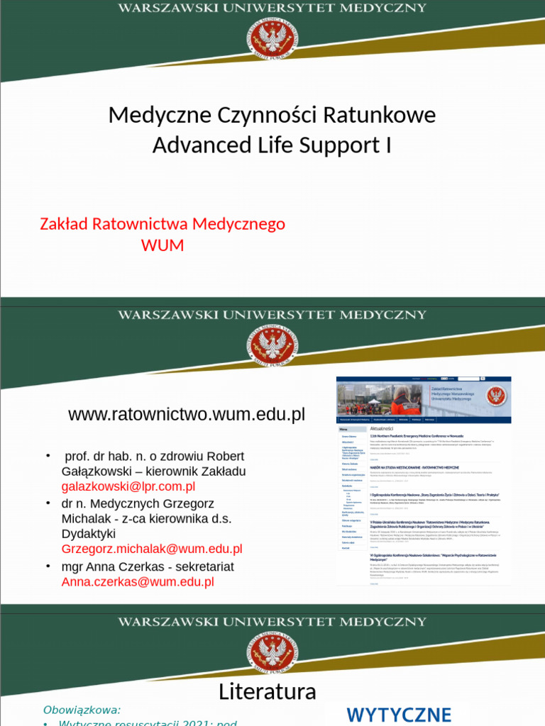 Zaawansowane Czynności Ratunkowe - ALS | PDF
