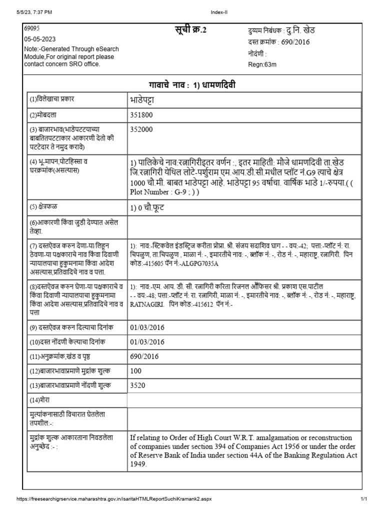 Index-II Plot | PDF