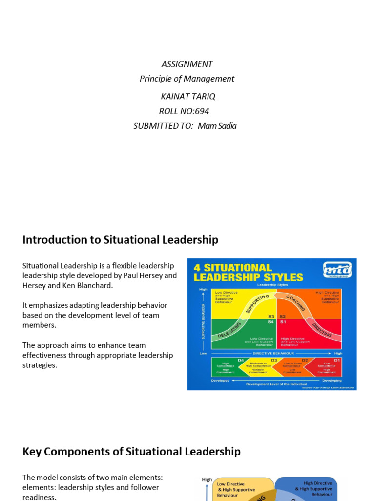 Situational Leadership Approach | PDF
