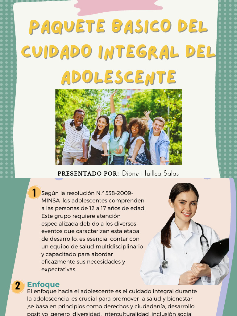 Paquete Basico Del Cuidado Integral Del Adolescente - DIONE HUILLCA ...