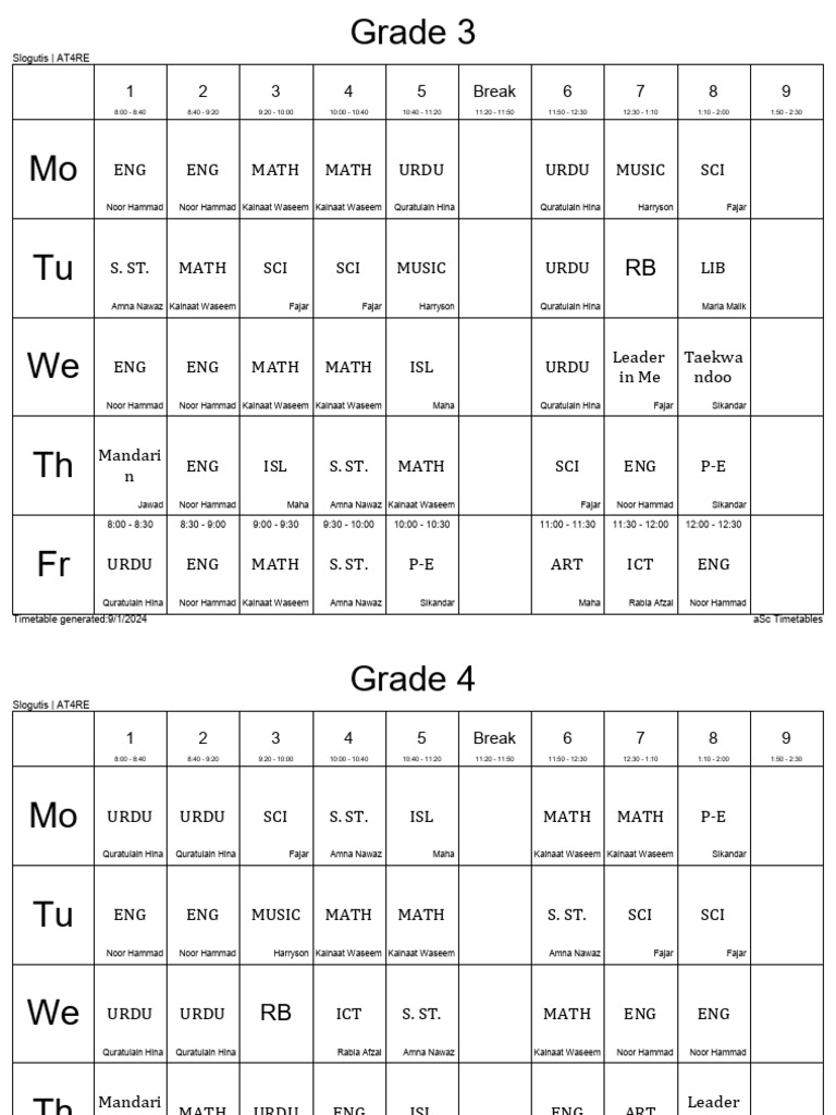 ISL 02-09-2024 Classes 1-10 | PDF