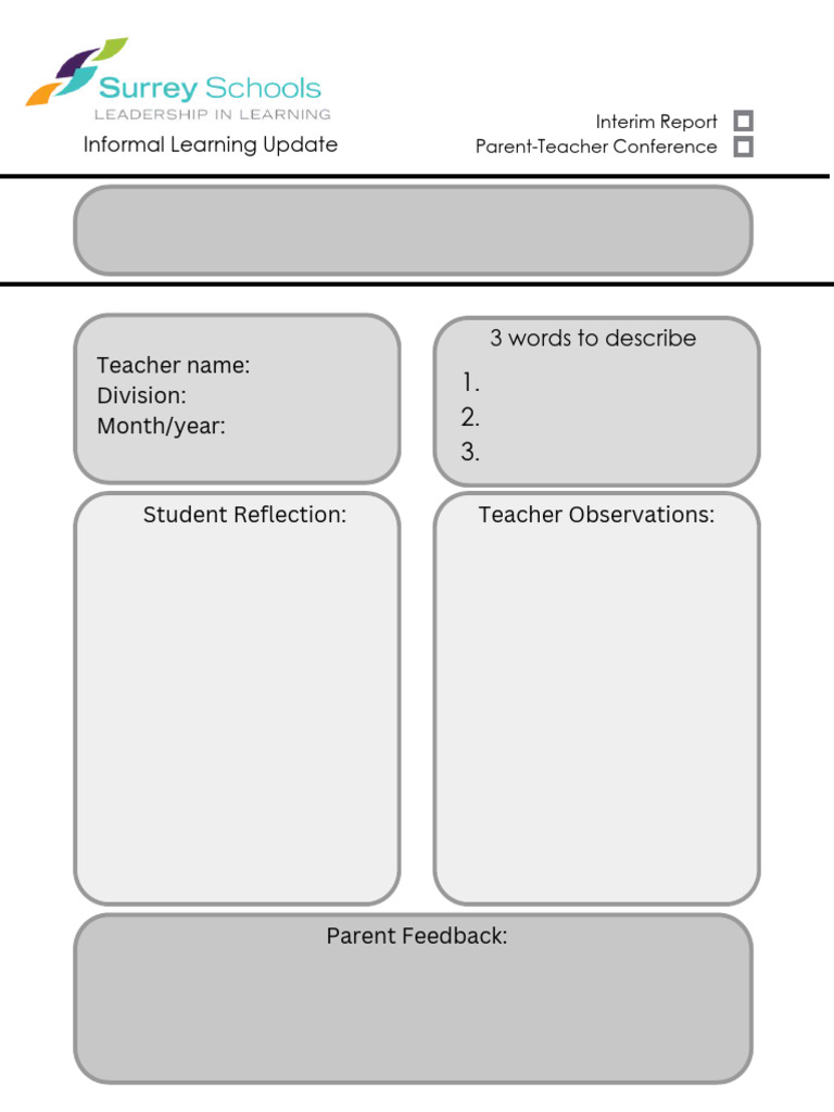 Interim Template-Informal Learning Update | PDF