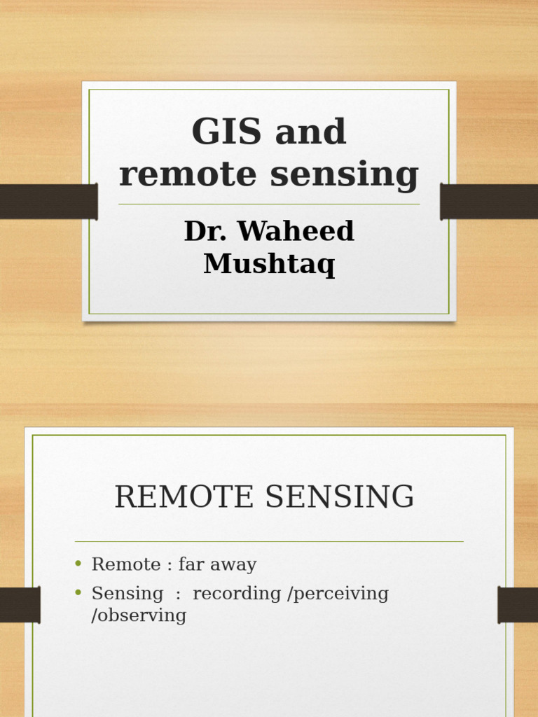 Gis & Remote Sensing | PDF