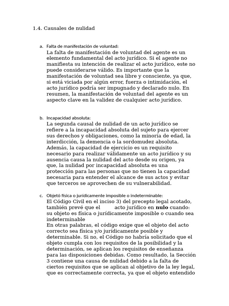Causales de Nulidad | PDF