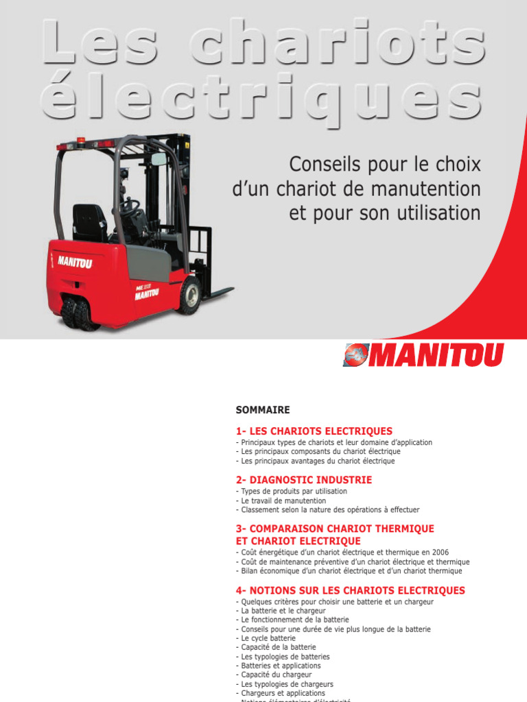 Conseils Pour Le Choix D Un Chariot de Manutention Et Pour Son ...