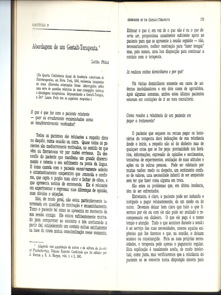 Abordagem-De-Um-Gestalt-Terapeuta - LAURA PERLS | PDF