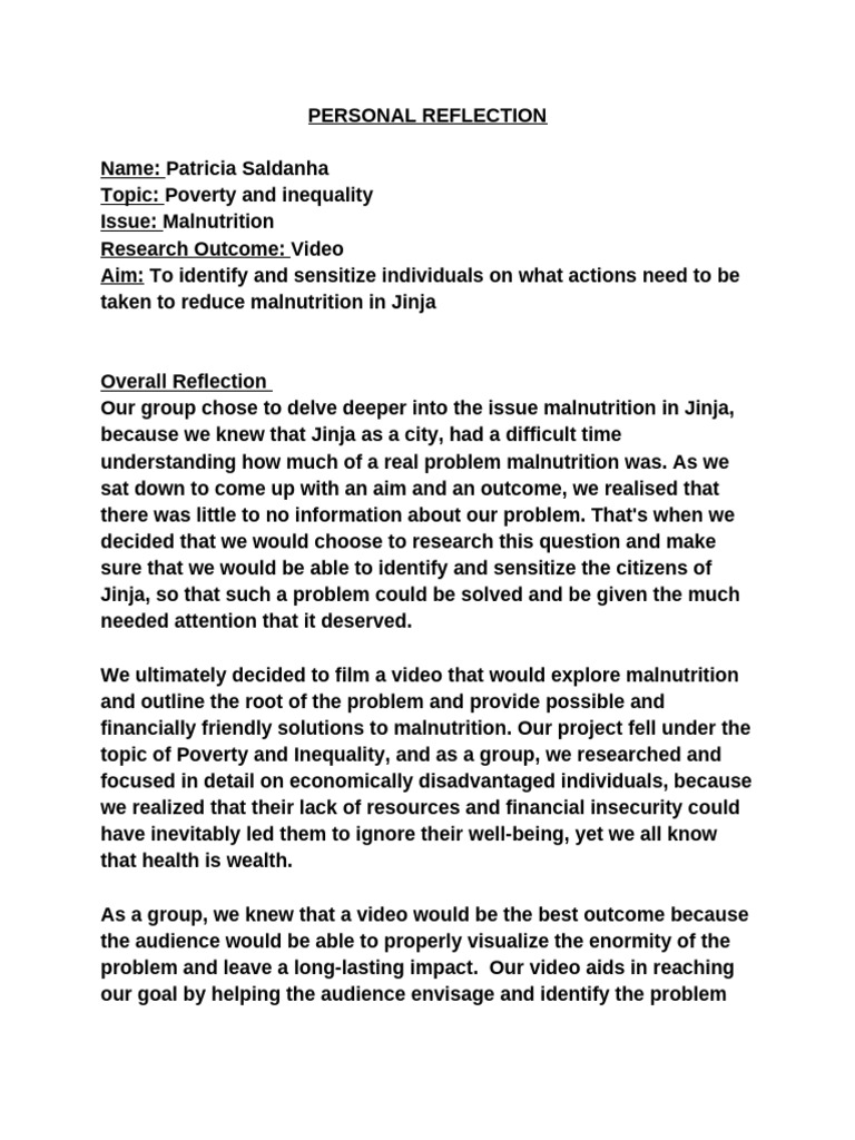 Reflective Paper Patricia | PDF