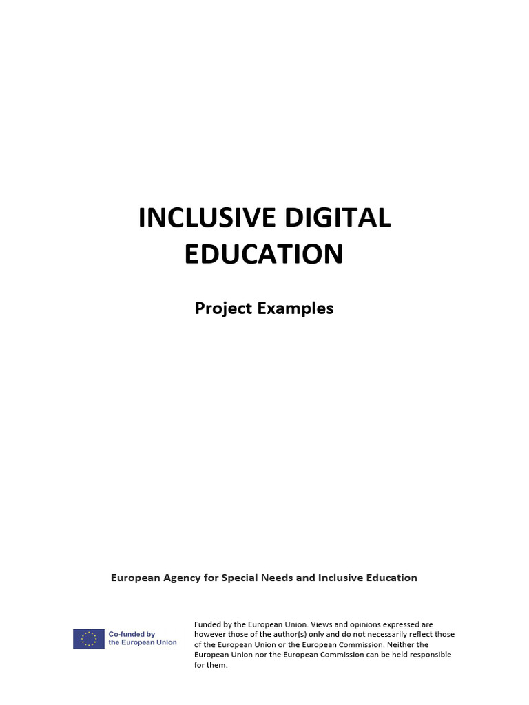 Inclusive Digital Education Project Examples | PDF