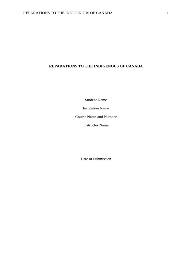 AN20221116-1859 Reparations Indigenous Canada Revised2 | PDF | Canada ...