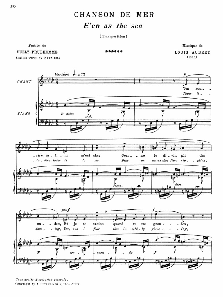 Aubert. Chanson de Mer | PDF