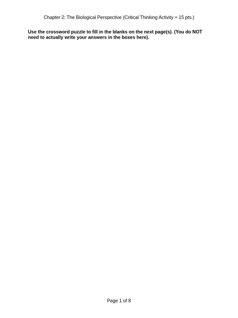 Ch. 2 Critical Thinking Activity-1 | PDF