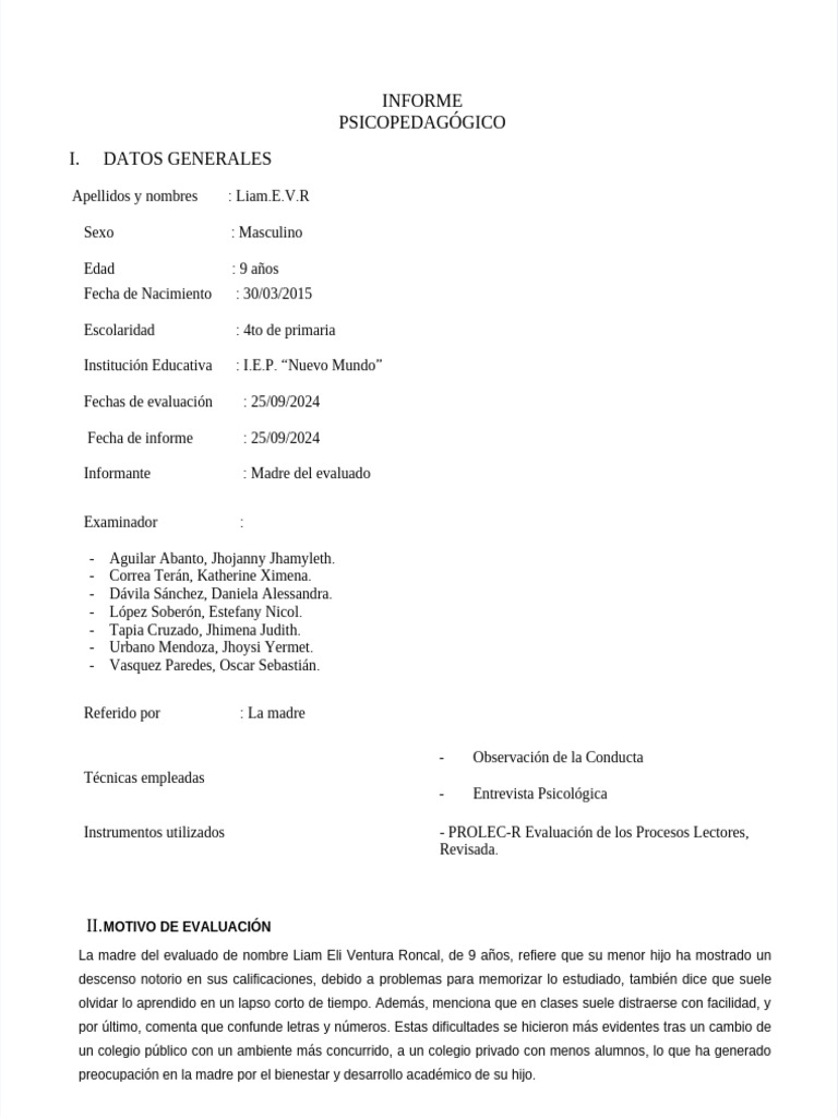 PDF Informe de Proesc | PDF | Puntuación | Palabra