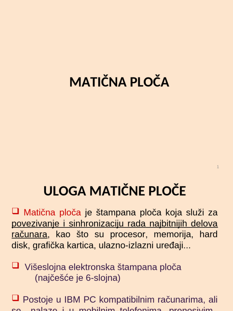 04 - Maticna Ploca - Delovi Ploce | PDF