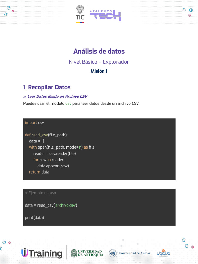 Análisis de Datos Básico en Python | PDF | Python (lenguaje de programación) | Json