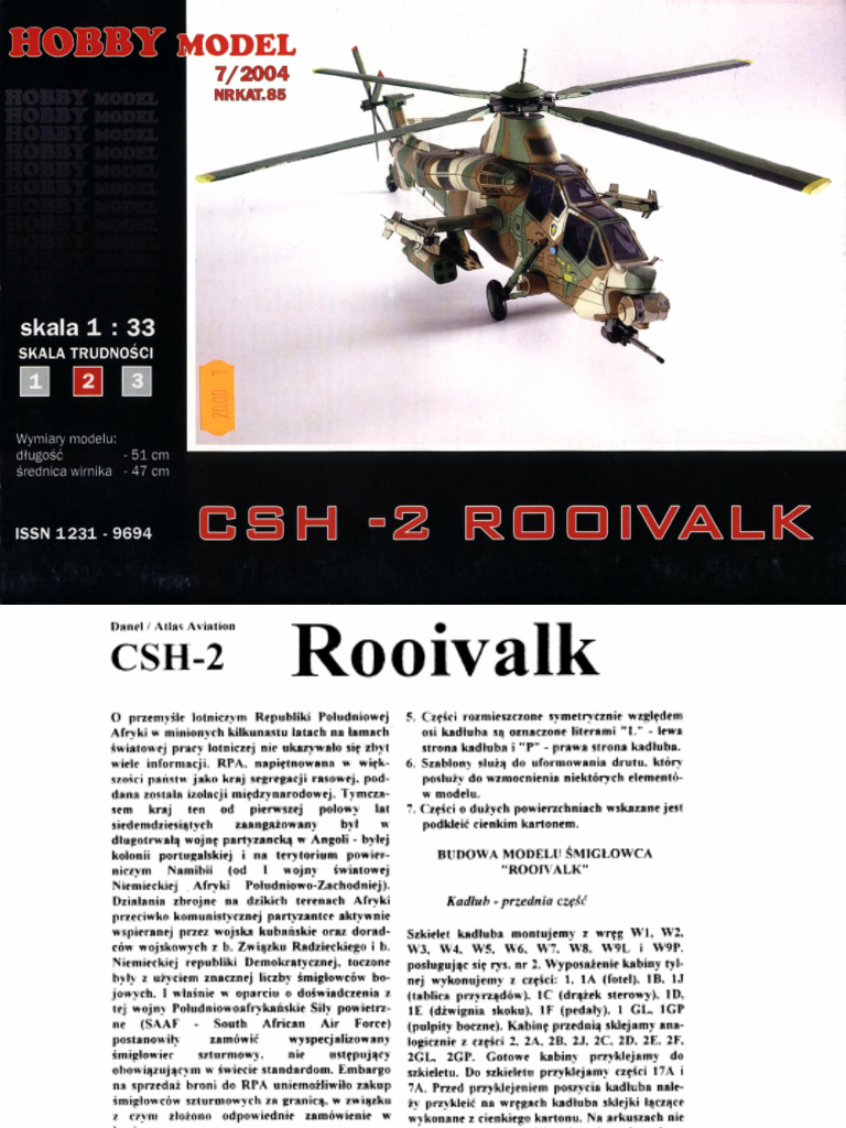 Hobby Model 085 Csh 2 Rooivalk Compress | PDF