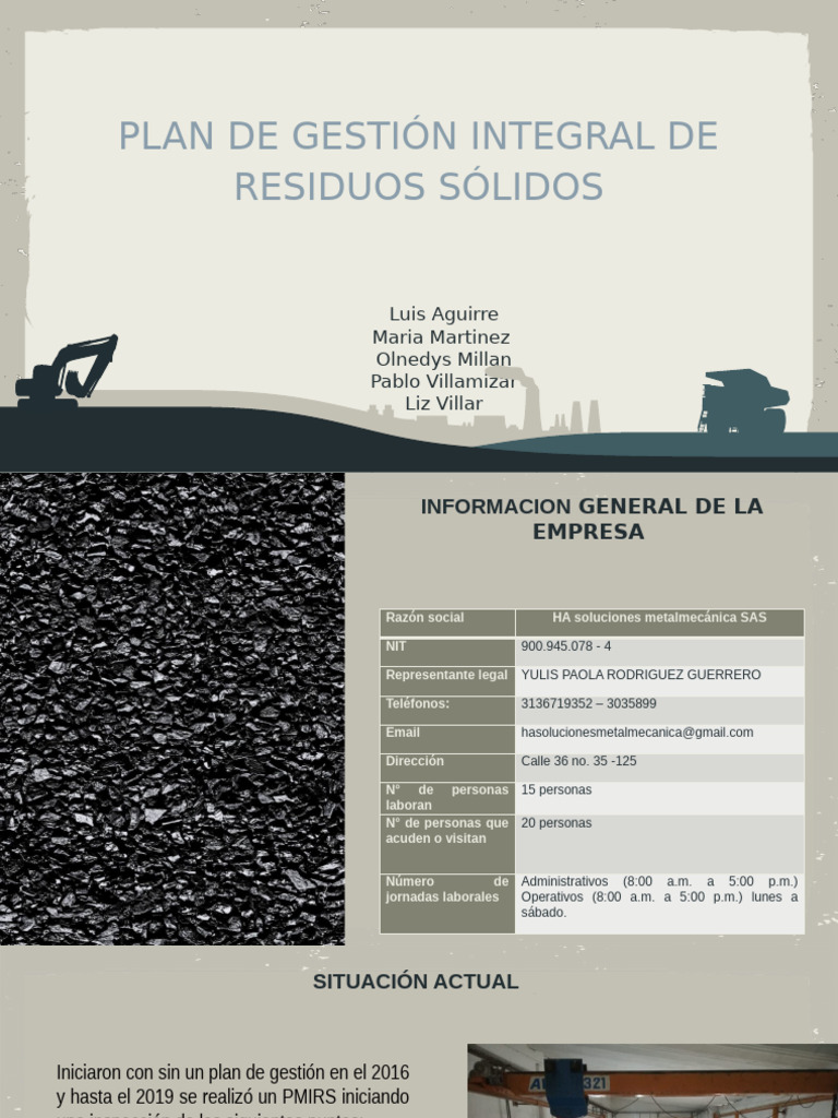 Plan de Gestion Integral de Residuos Solido - Diplomado | PDF