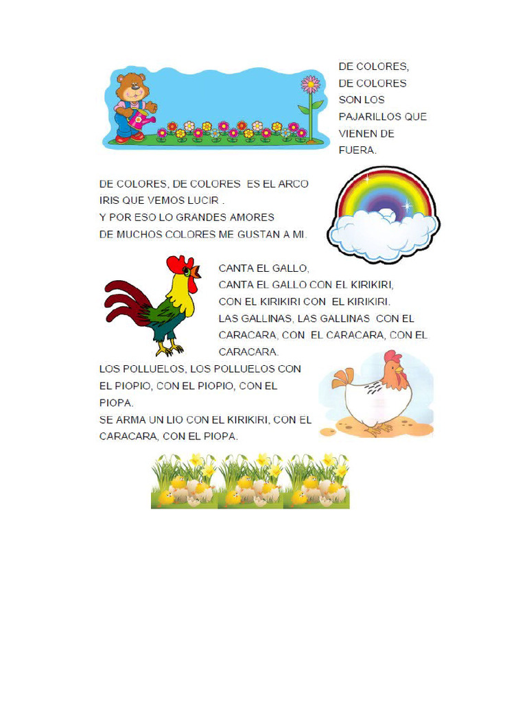 De Colores Se Viste La Primavera | PDF