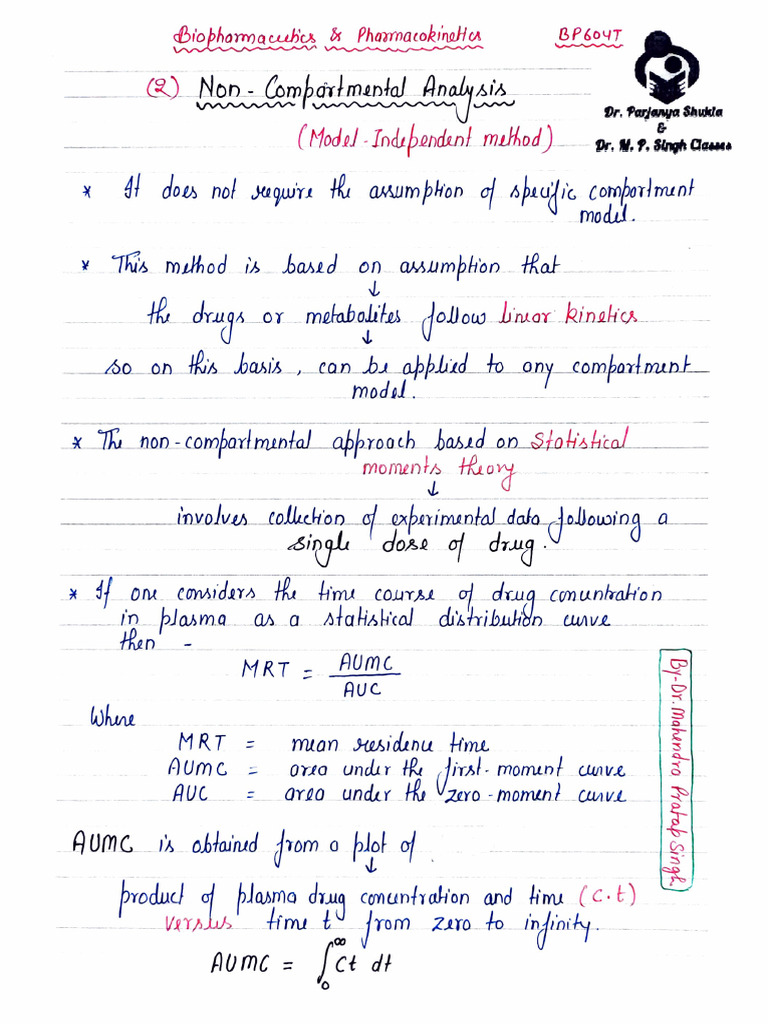 Non Compartmental Analysis | PDF