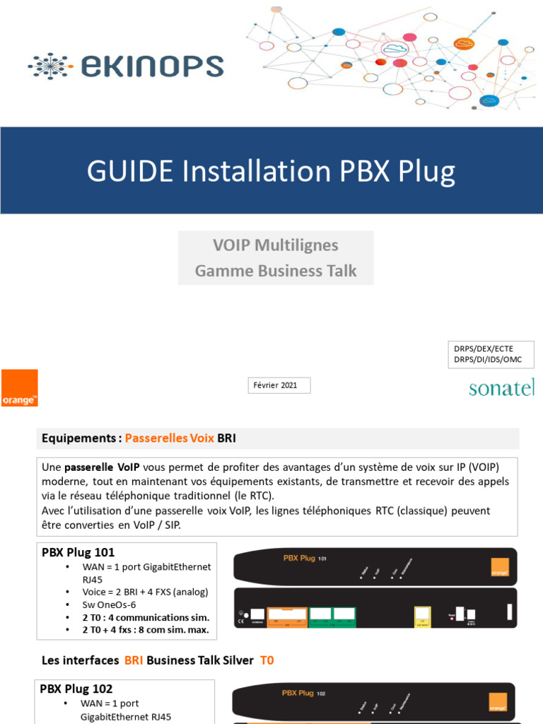 Guide Installation PBX Plug Fev 2021 EKI-Update-V1 | PDF